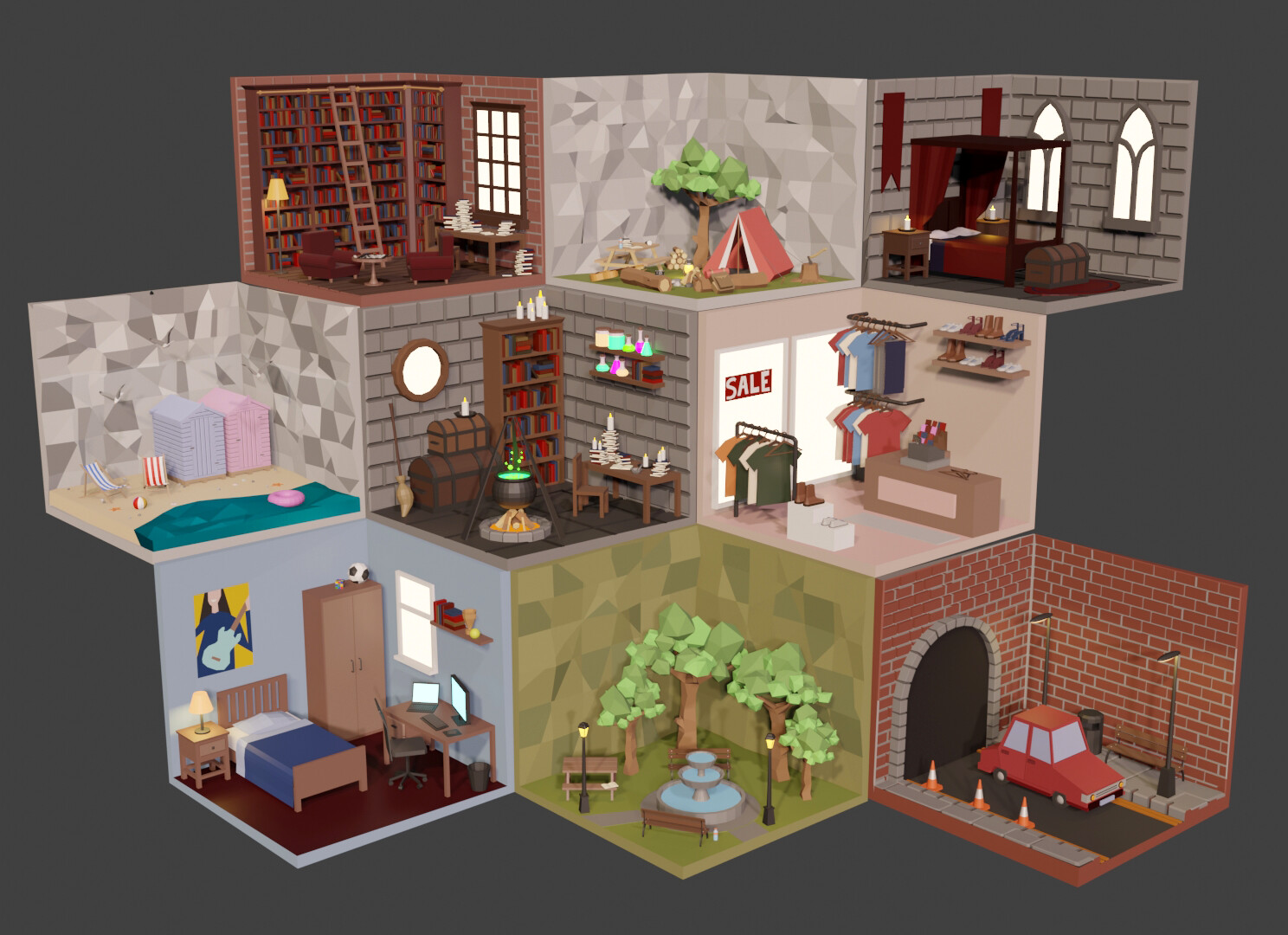 ArtStation - LOW POLY SCENES