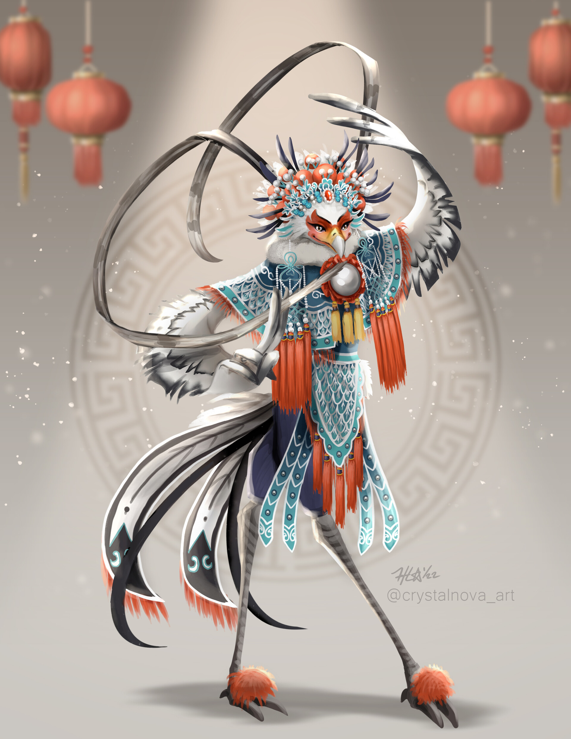 ArtStation - Peking Opera Warrior Bird