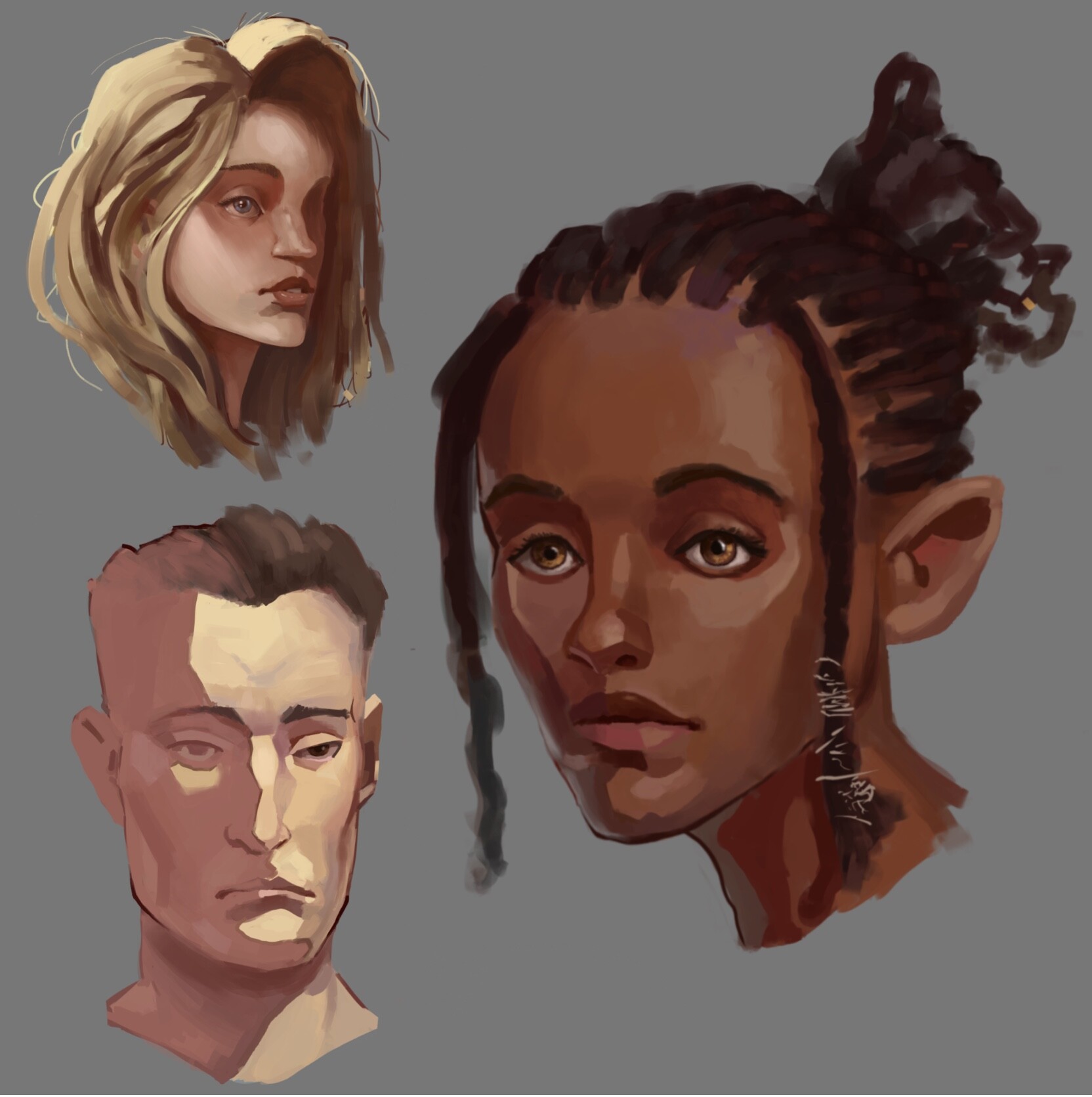 ArtStation - WIP portrait studies