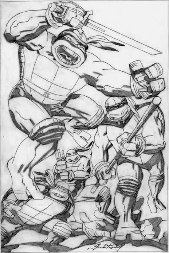 Damian Zajko - Jack Kirby Teenage Mutant Ninja Turtles