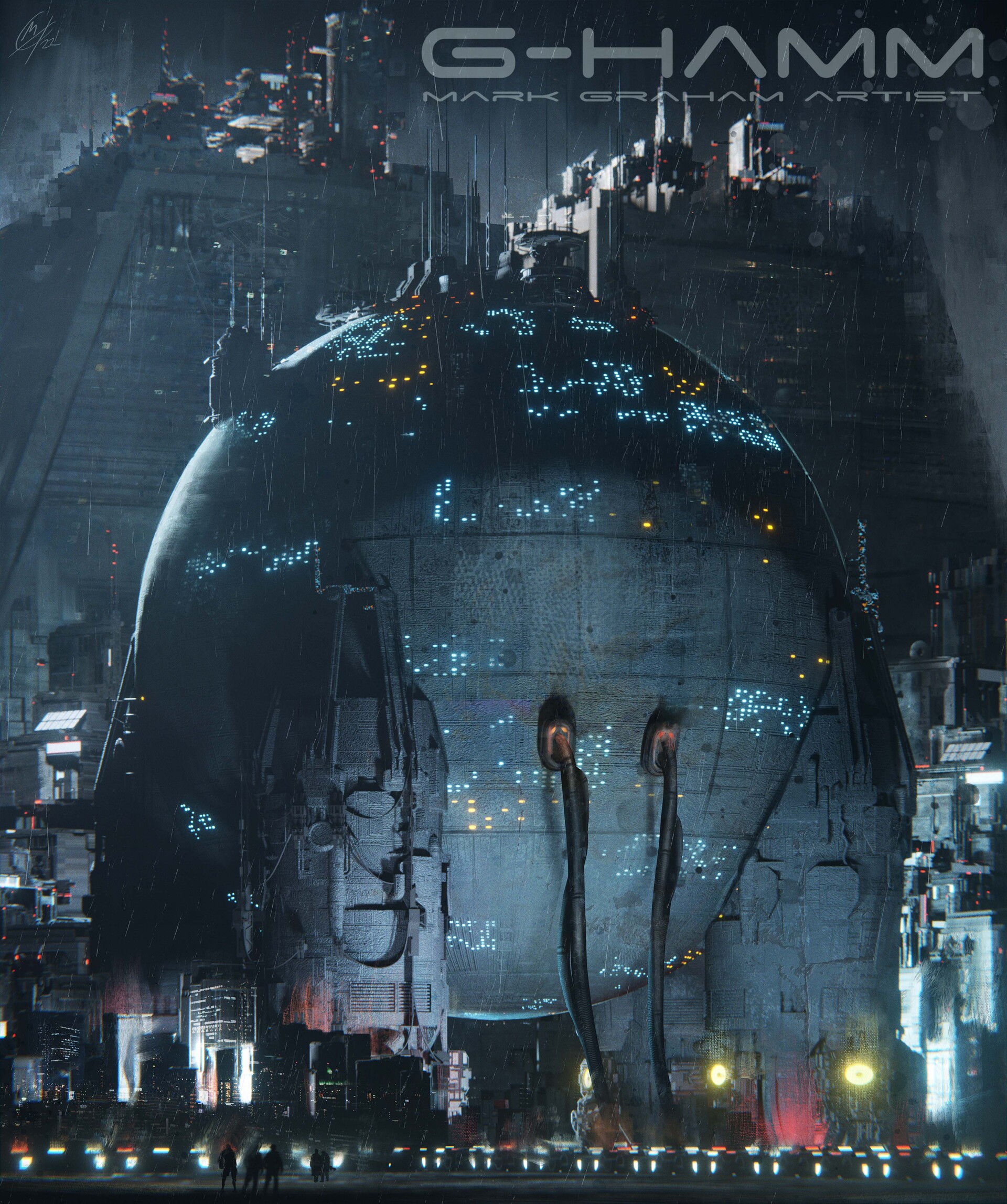 ArtStation - sci fi spaceship and cityscapes with animation!