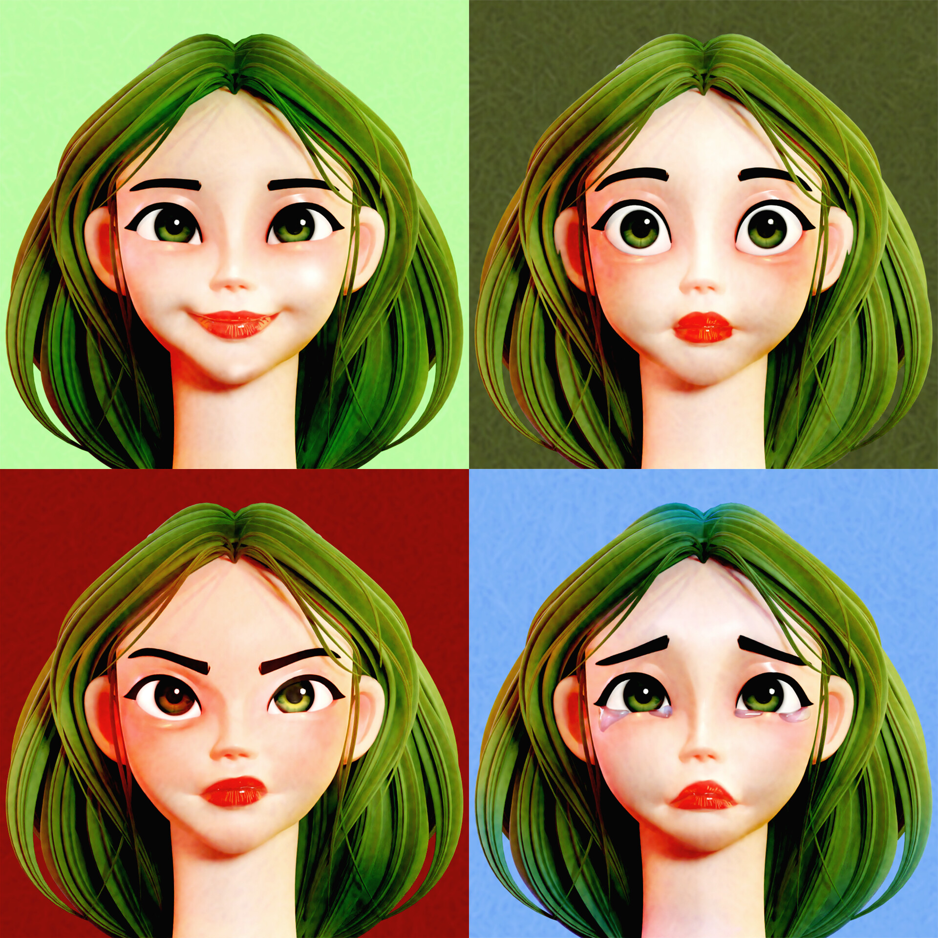 ArtStation - expression_sculpting_practice_01