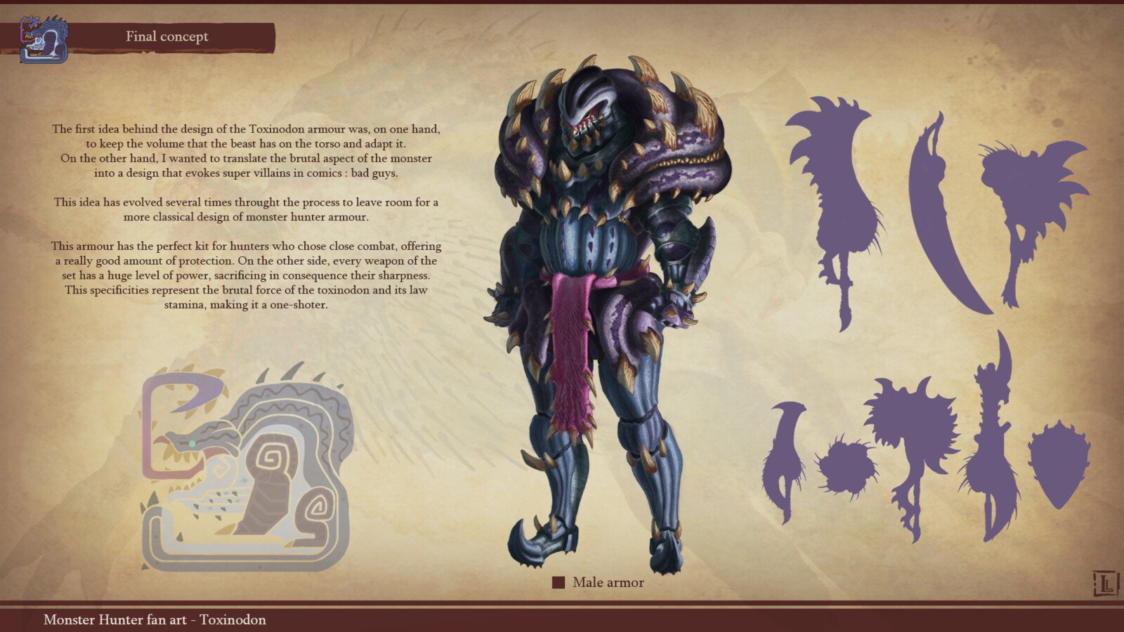 Léon Leclerc - Monster Hunter Fan art : Toxinodon Armor