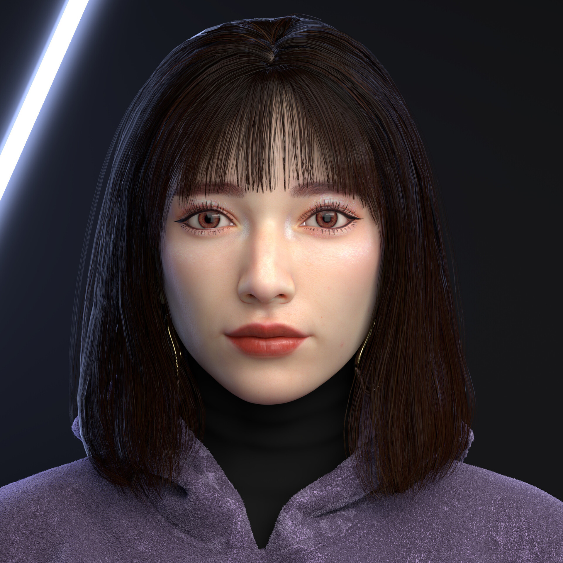 ArtStation - Female Head Rendering exercise