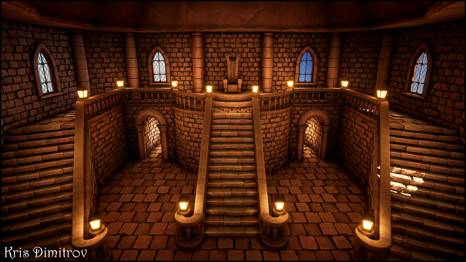 Kris Dimitrov - Interior redesign of Peach's Castle from Super Mario 64