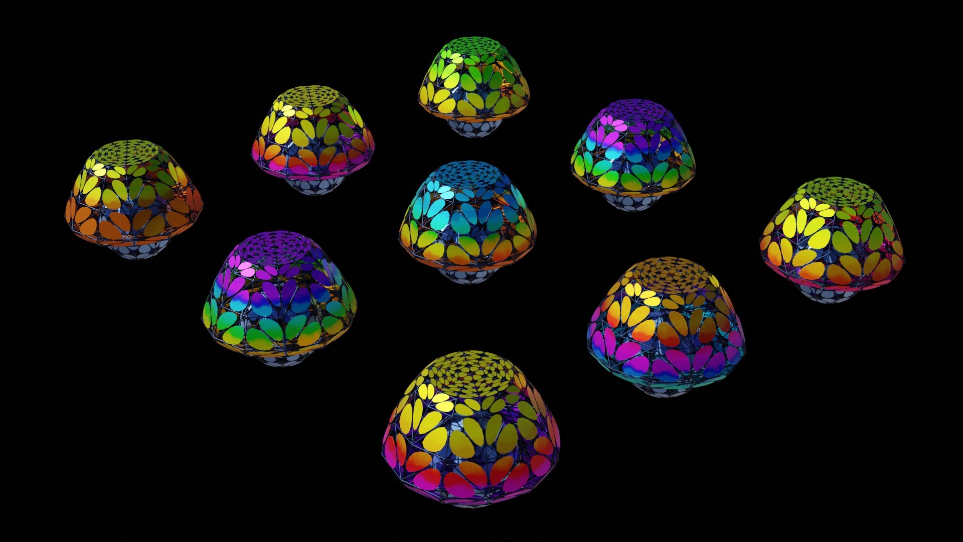 ArtStation - Digital Assets - Random Multi-Colorized Lamps