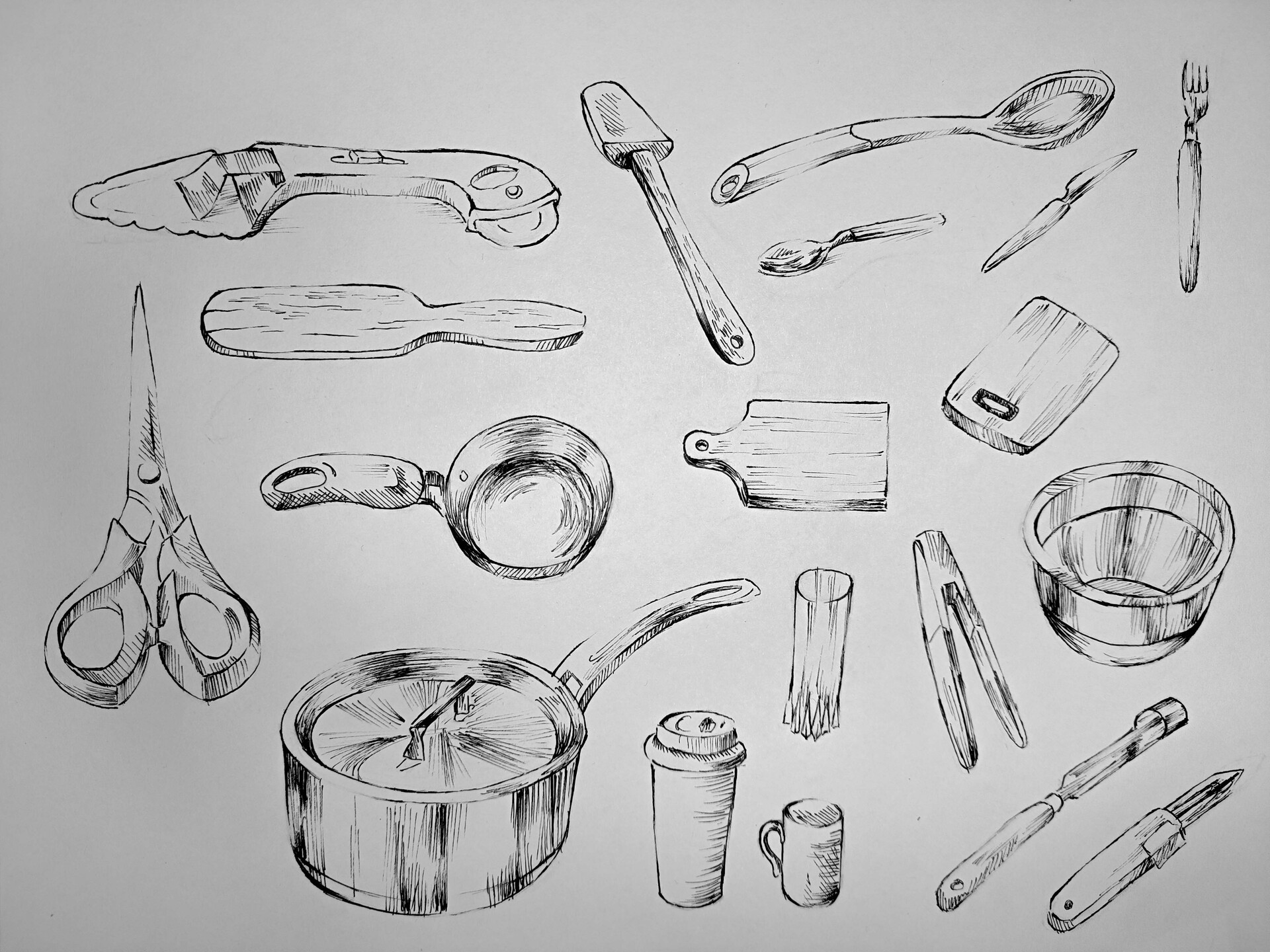 ArtStation - kitchen utensil with liner