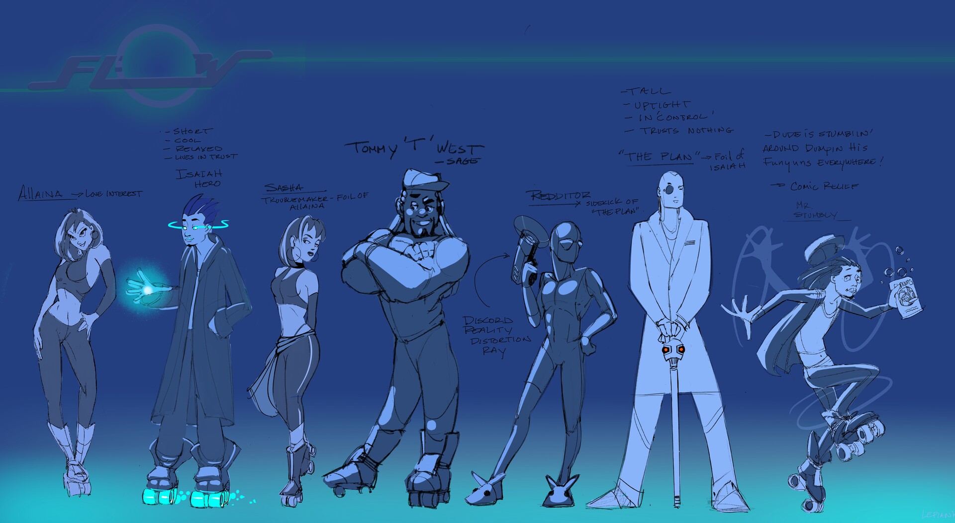 ArtStation - Flow-Main Character Lineup