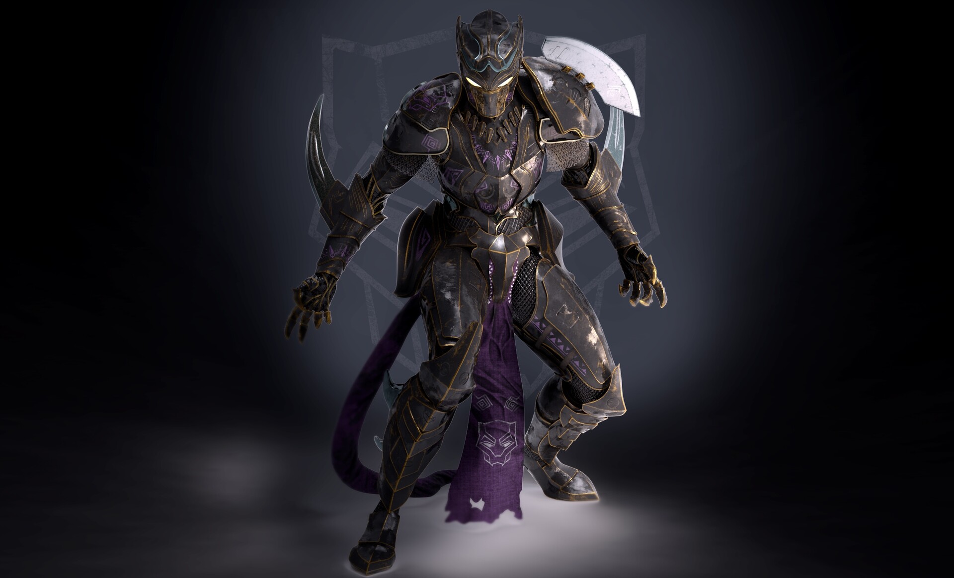 Marek Buczynski - Black Panther medieval armor