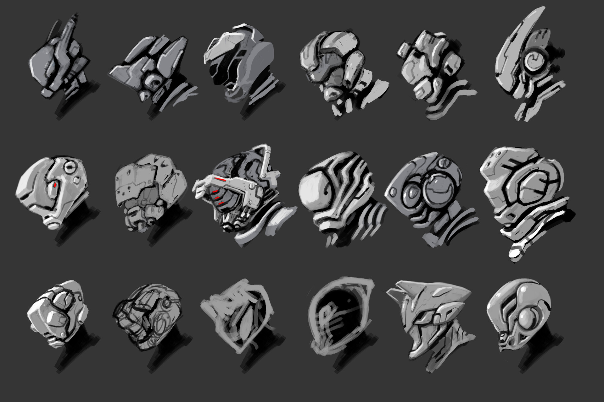 ArtStation - Outworld Battleground Characters helmet concept