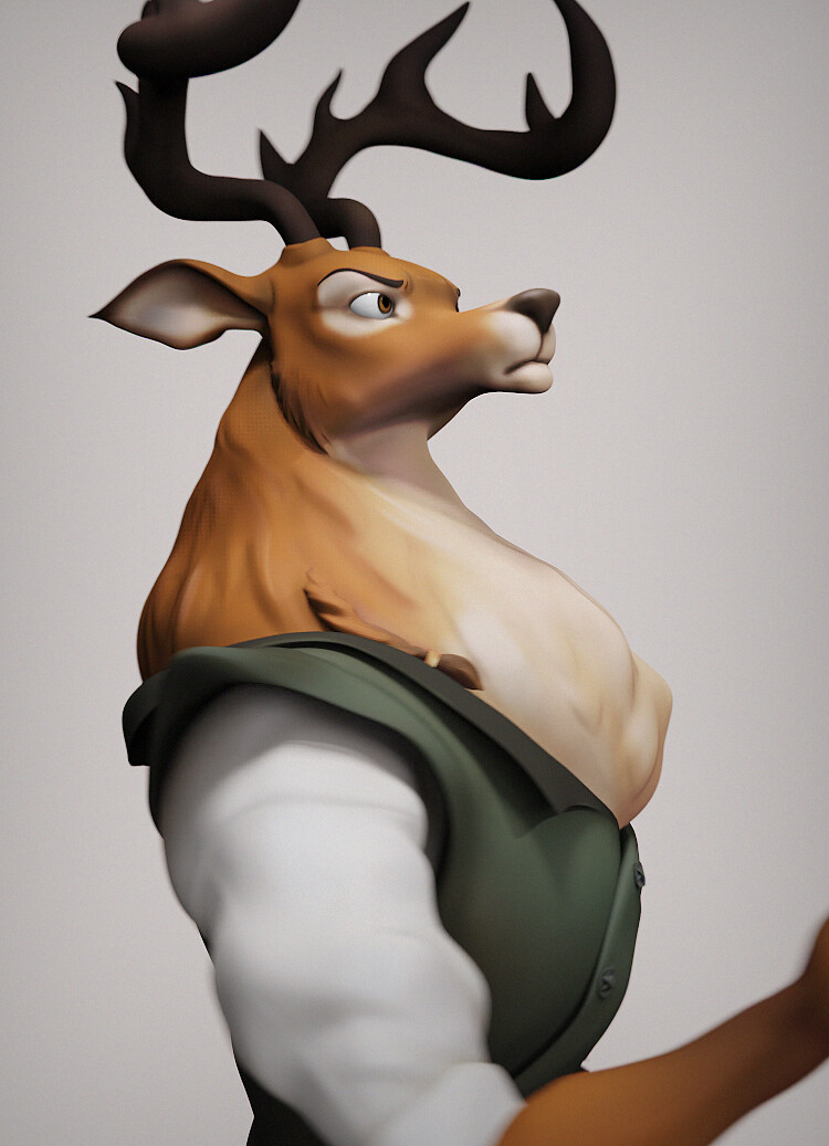 ArtStation - Deer. First 3D model