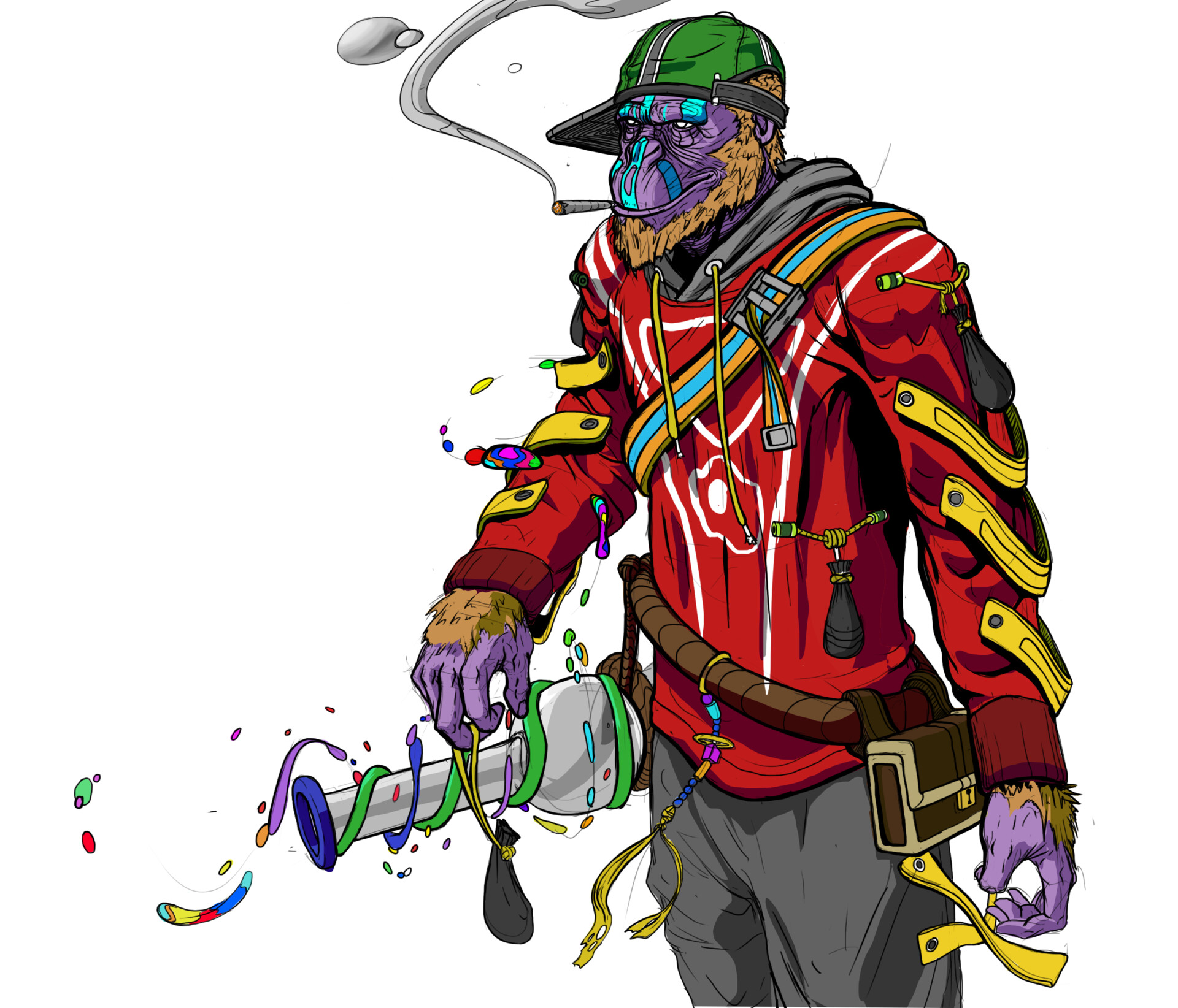 ArtStation - Monkey Drawing & Self Portrait