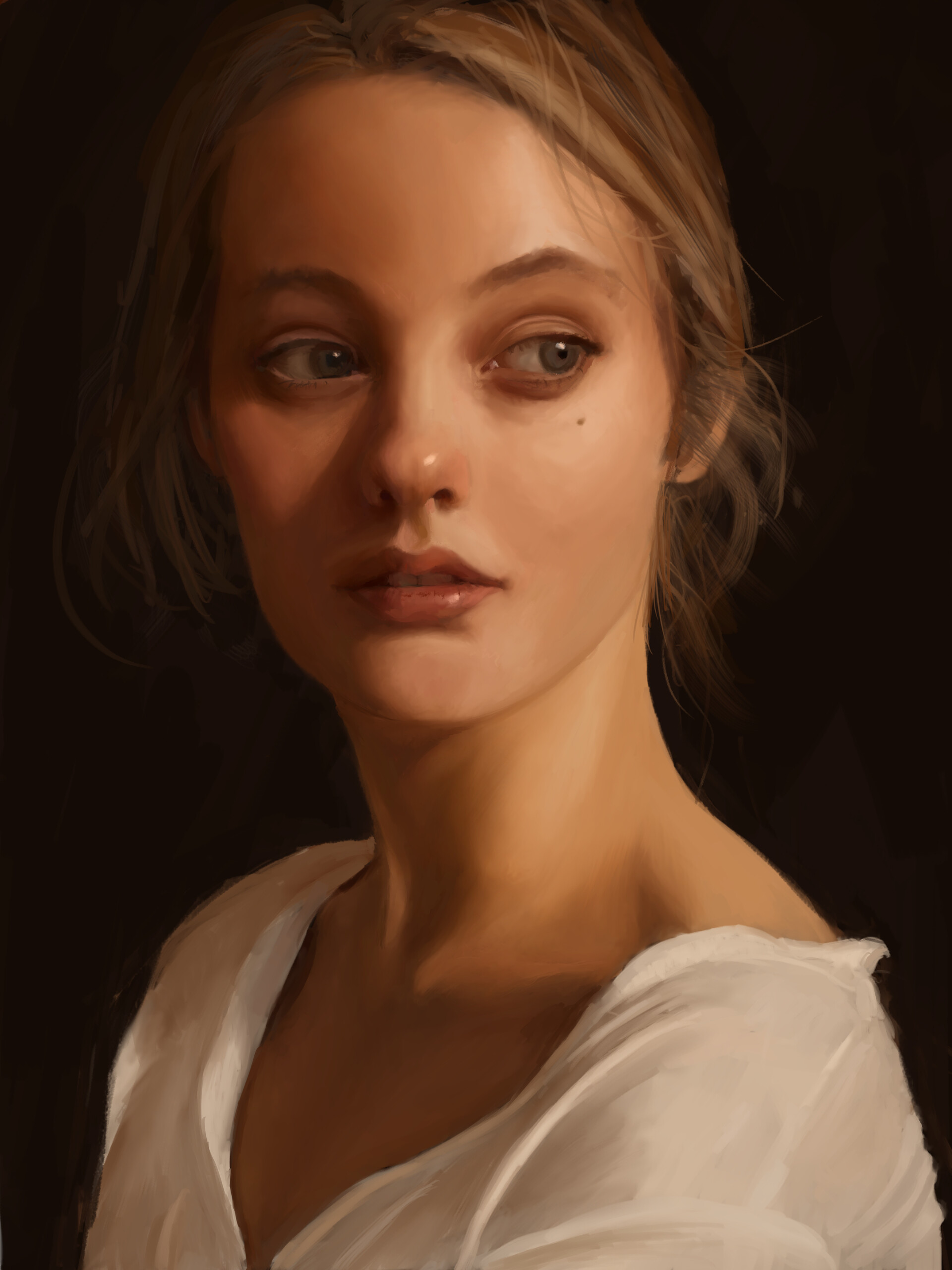 ArtStation - Female study (Digital oil)