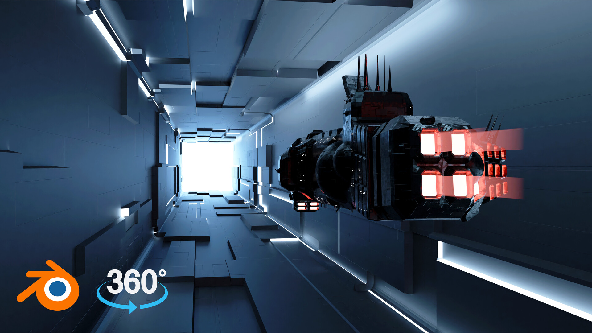 ArtStation - 360° Spaceship Animation "Exit This Way"