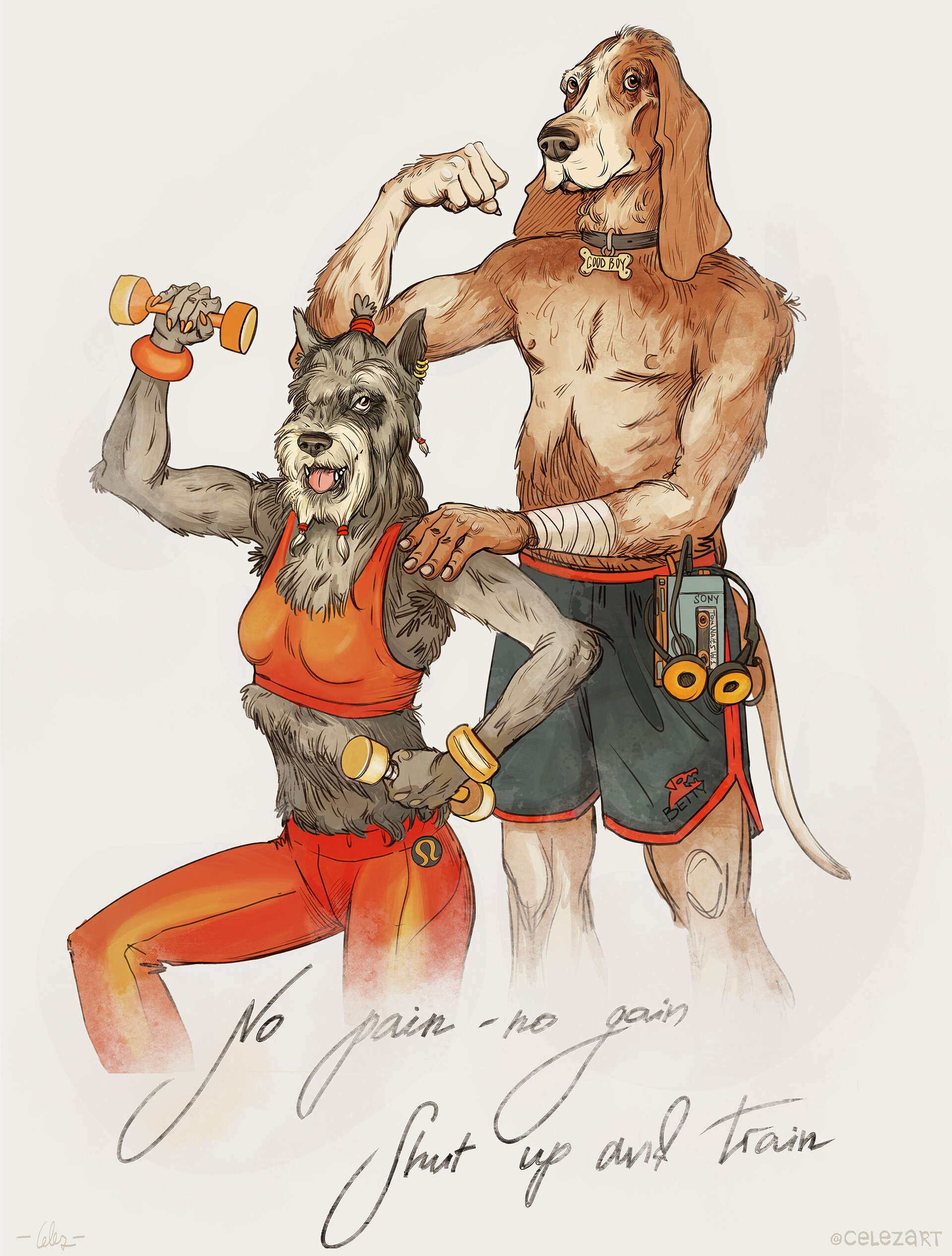 ArtStation - Fitness dogs