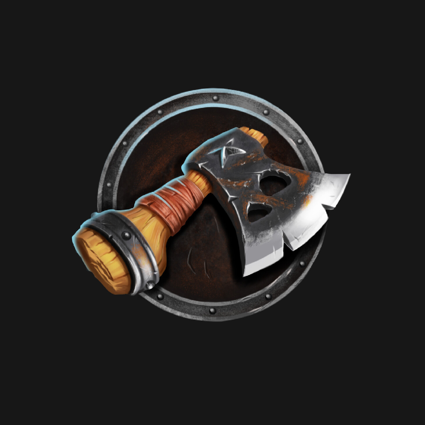 ArtStation - Training work based on the tutorial. 2d art. Axe in casual ...