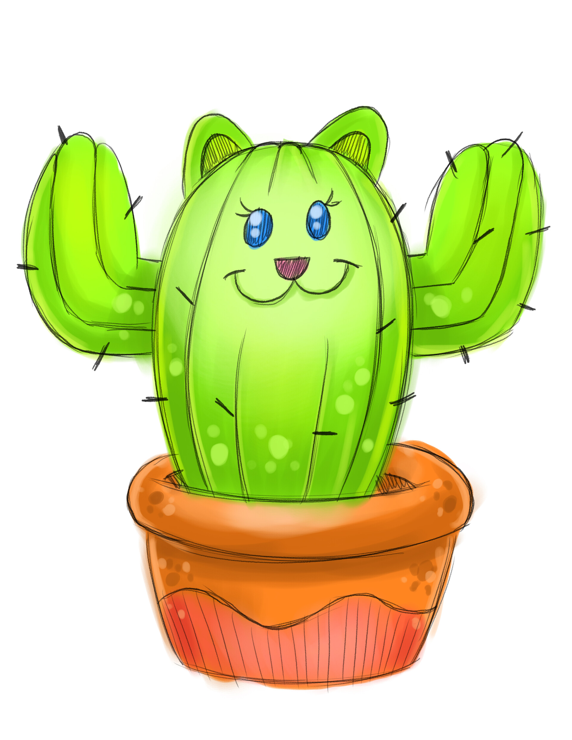 ArtStation - Cactus Cat