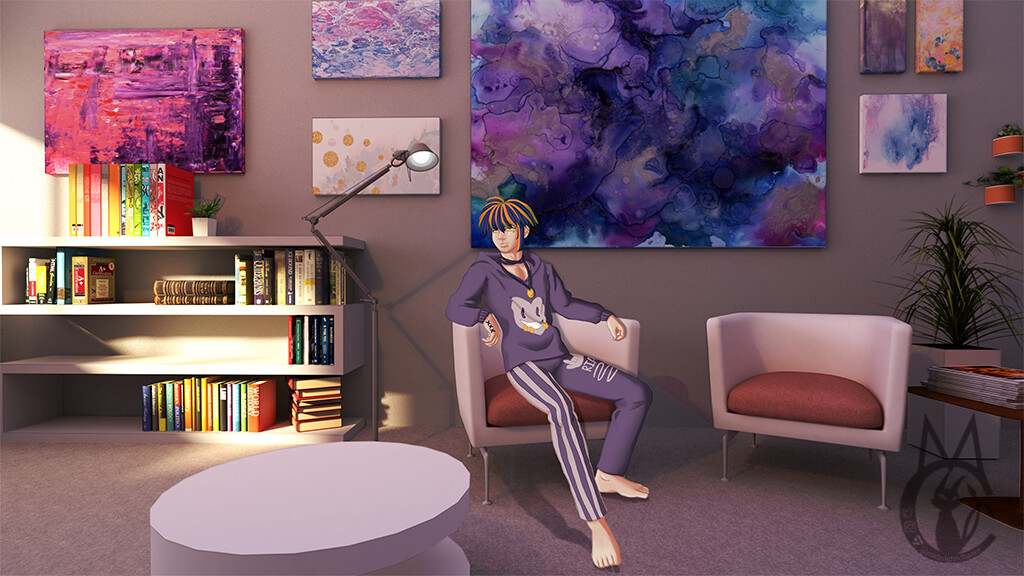 ArtStation - Purple Room