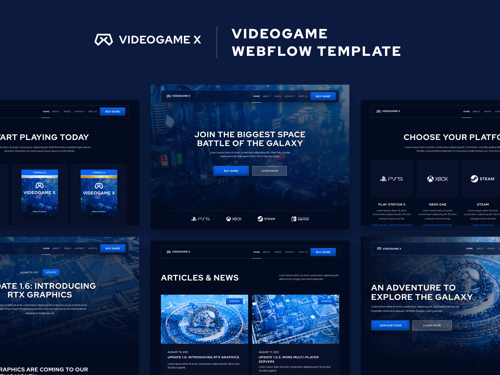 ArtStation - Video Game Webflow Website Template