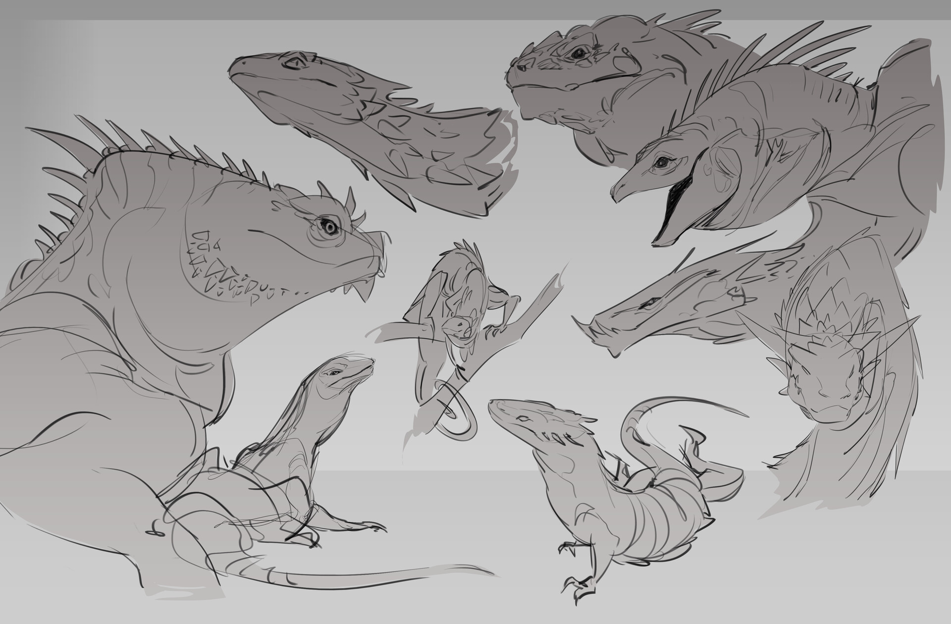 ArtStation - Sketches: Reptile Studies