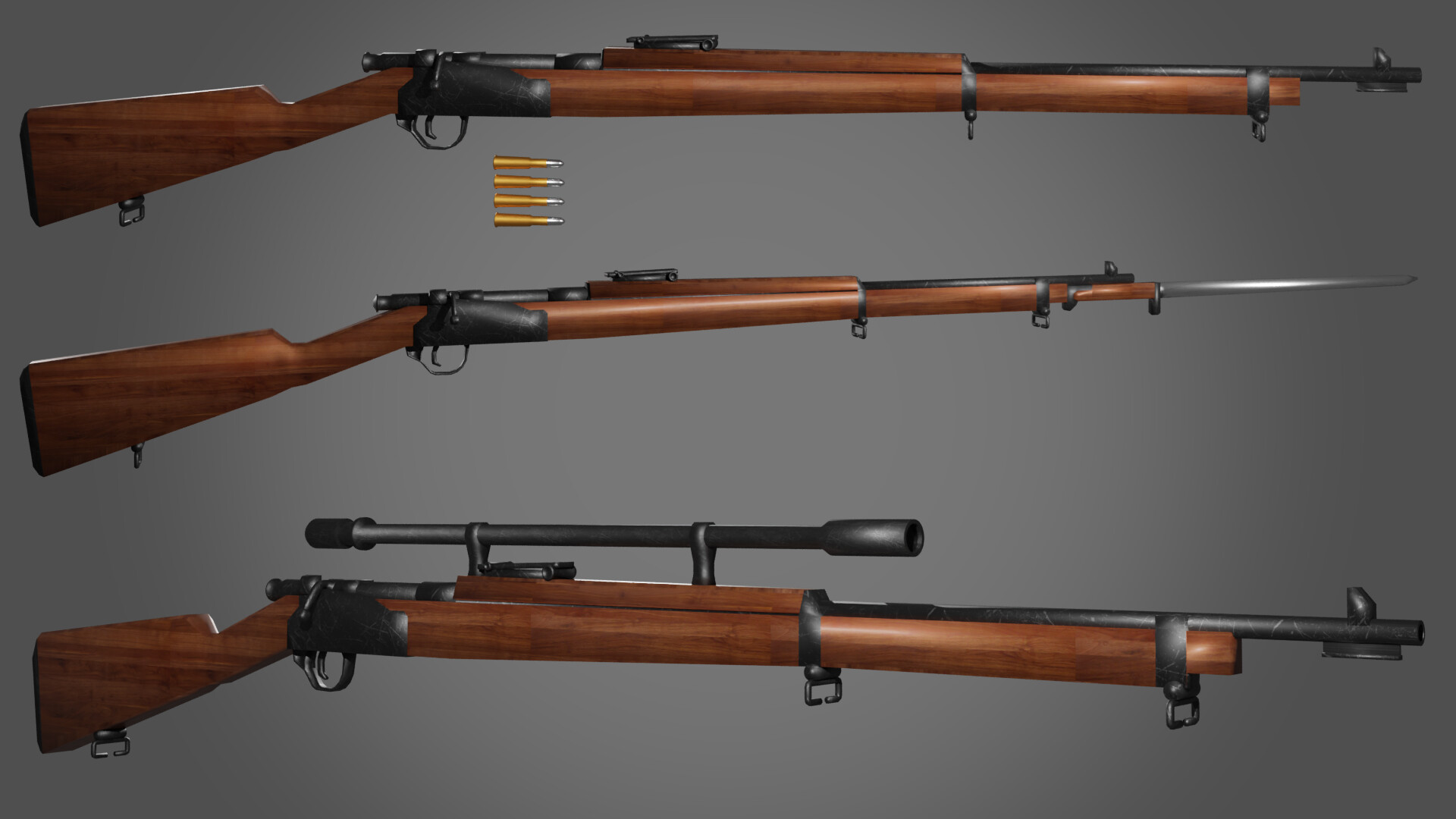 ArtStation - Service rifles (90s-40s)