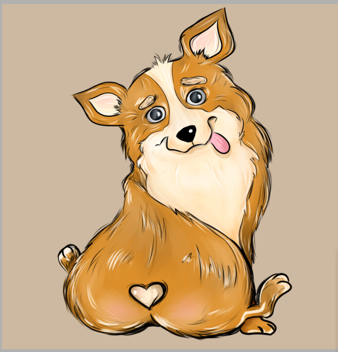 ArtStation - baby corgi