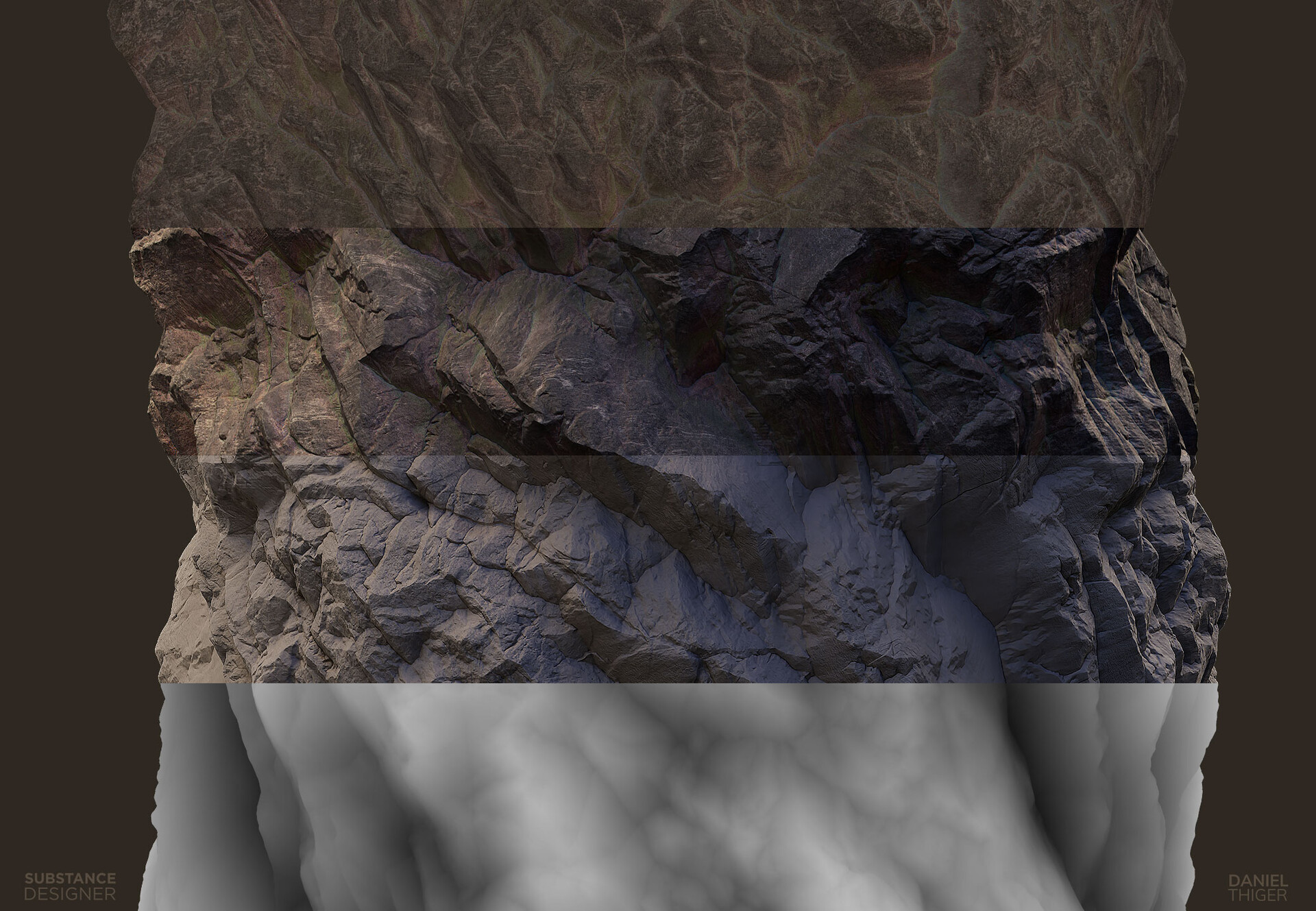 Daniel Thiger - Client work : Realistic Procedural Cliff