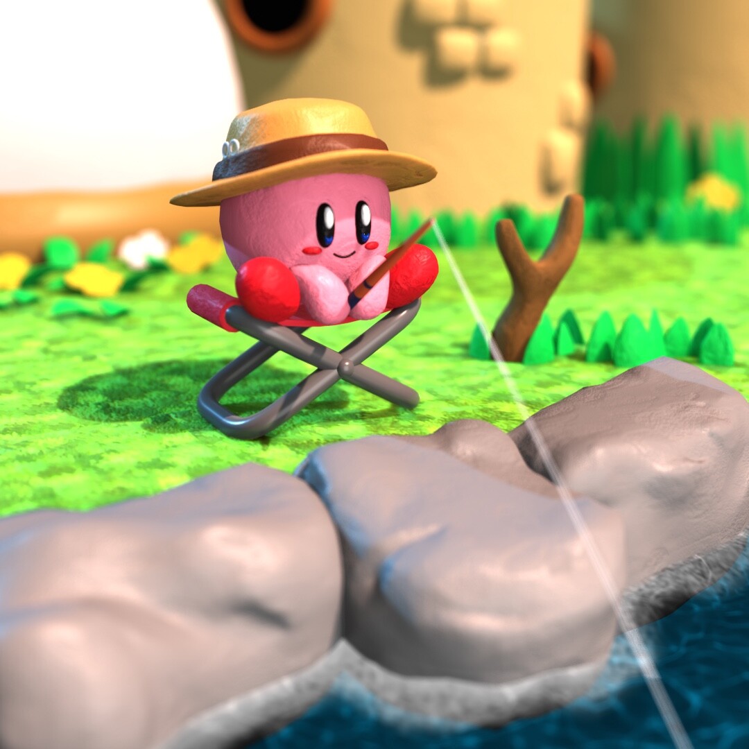 ArtStation - Fishing Kirby