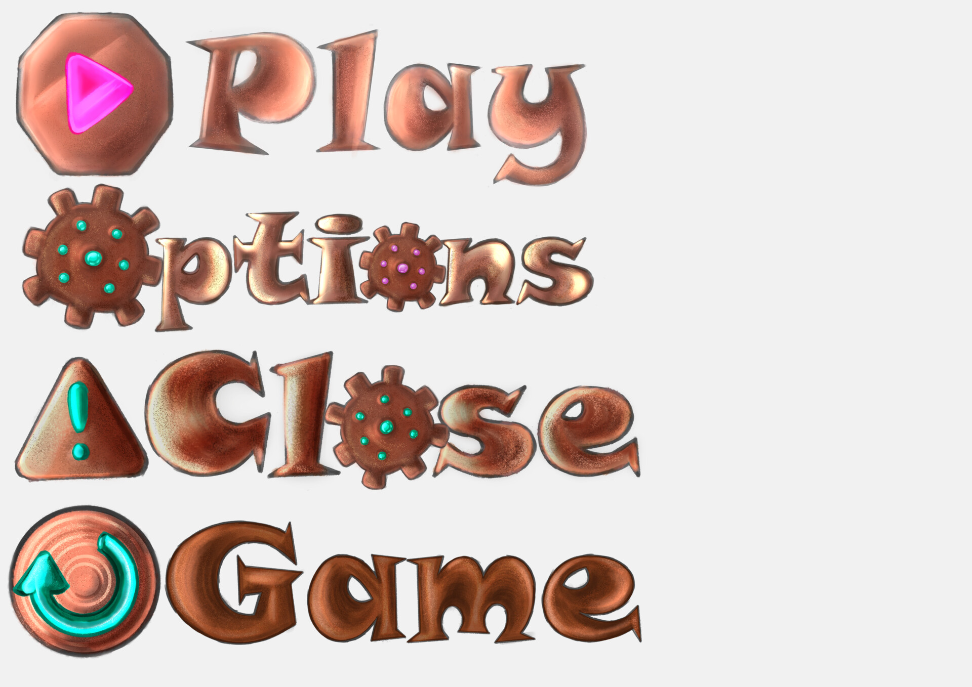 UI Design, UX Design - Katharina Kasprzak - Steam Punk Arcane UI Design