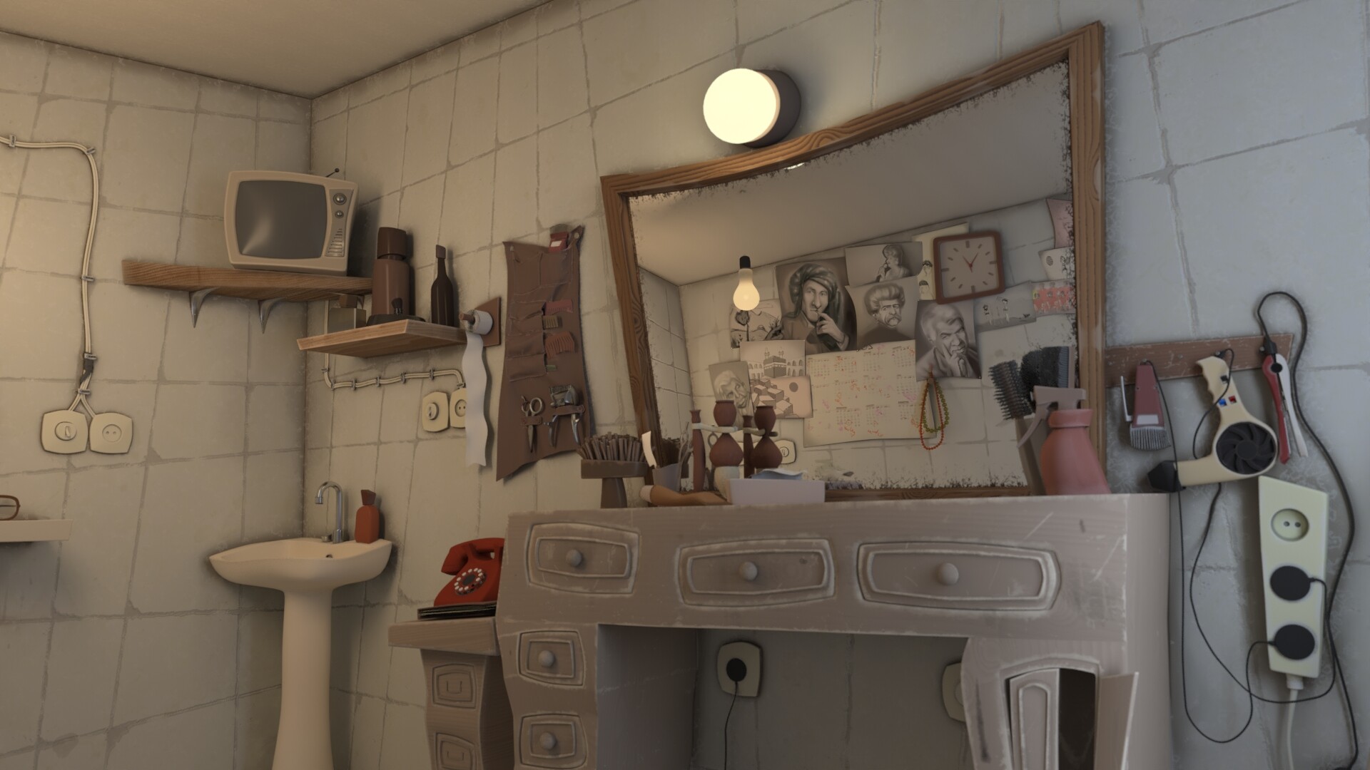 ArtStation - Barber Shop Environment No.5
