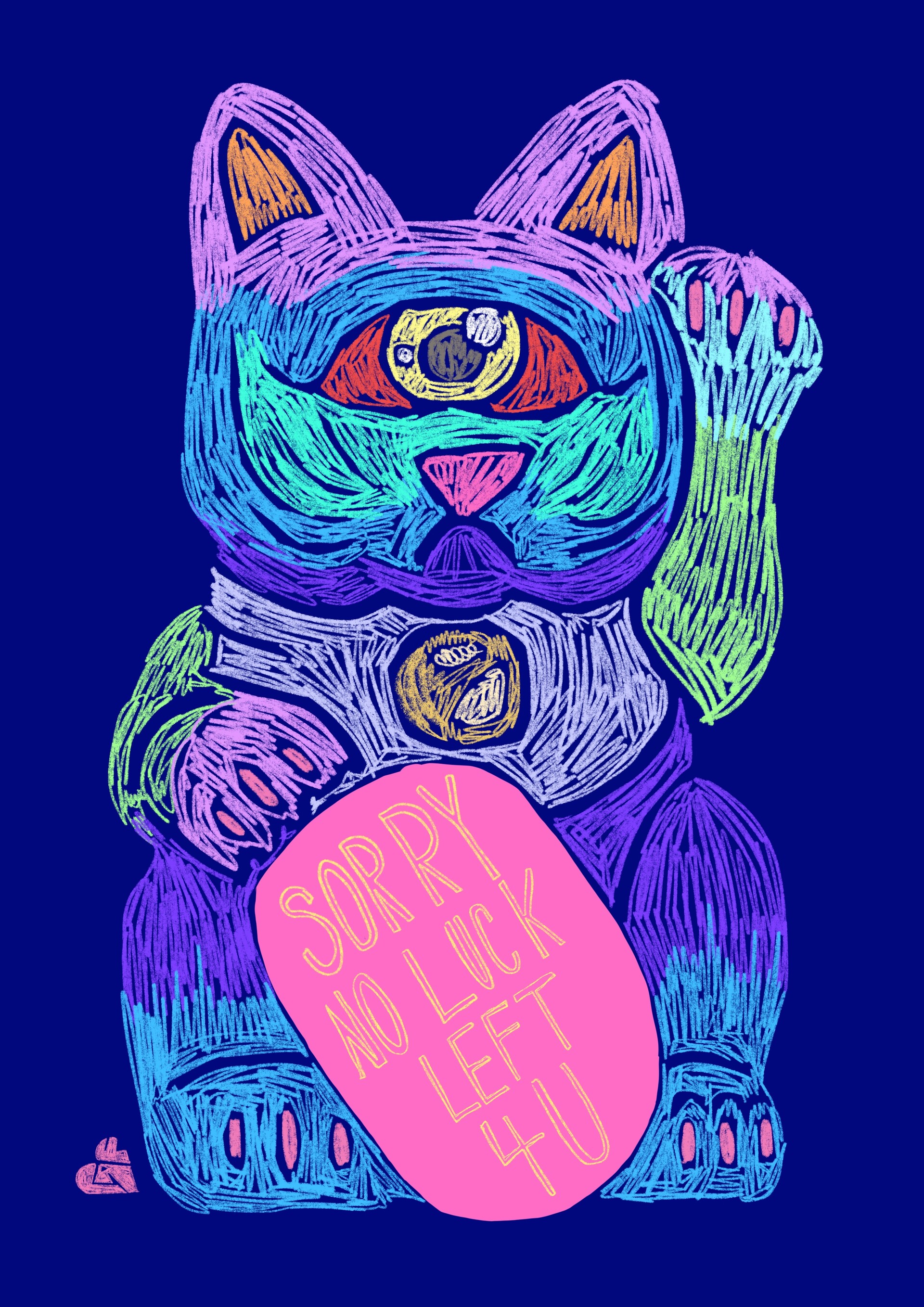 ArtStation - The not so lucky cat