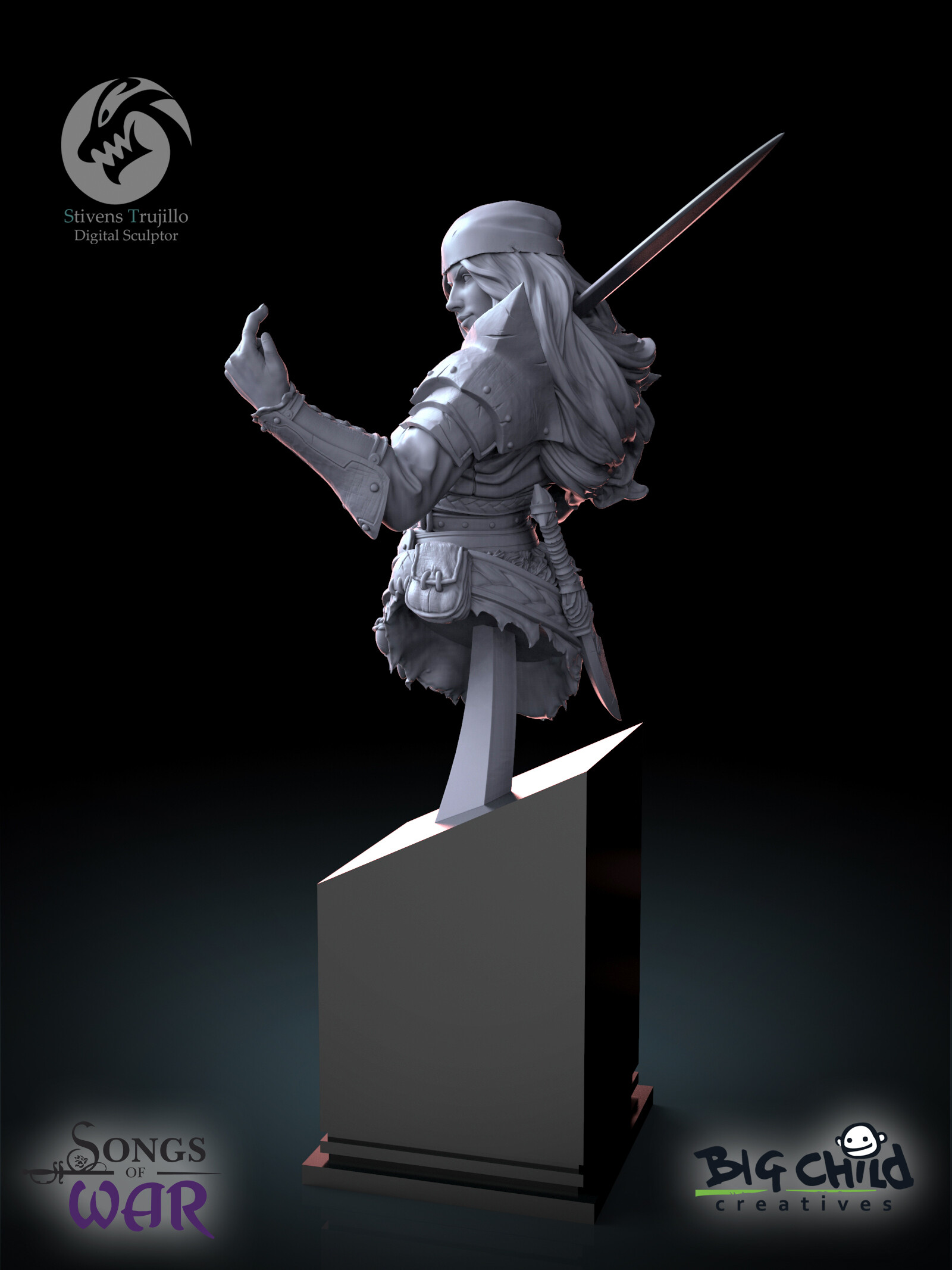 Stivens trujillo Sanchez - Alaana The Bloody Blade 1/12 bust