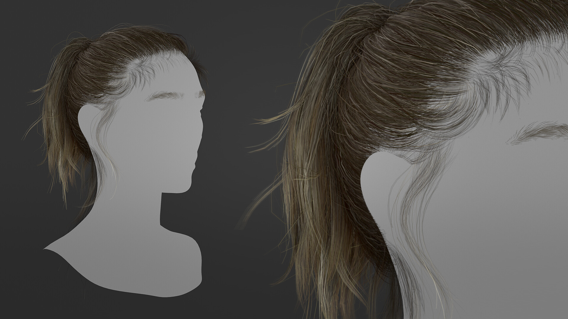 TriGon Art - Real Time Hair - Ponytail