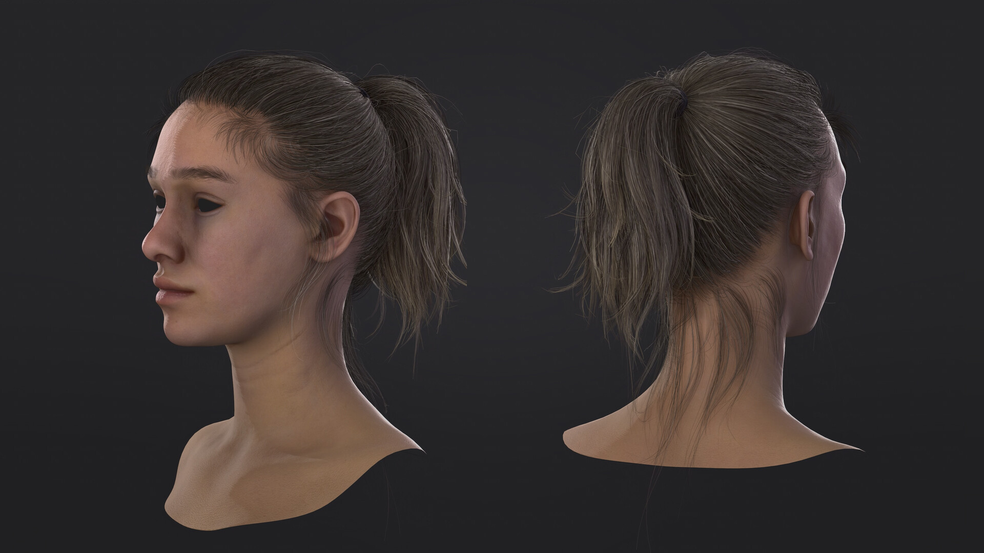 TriGon Art - Real Time Hair - Ponytail