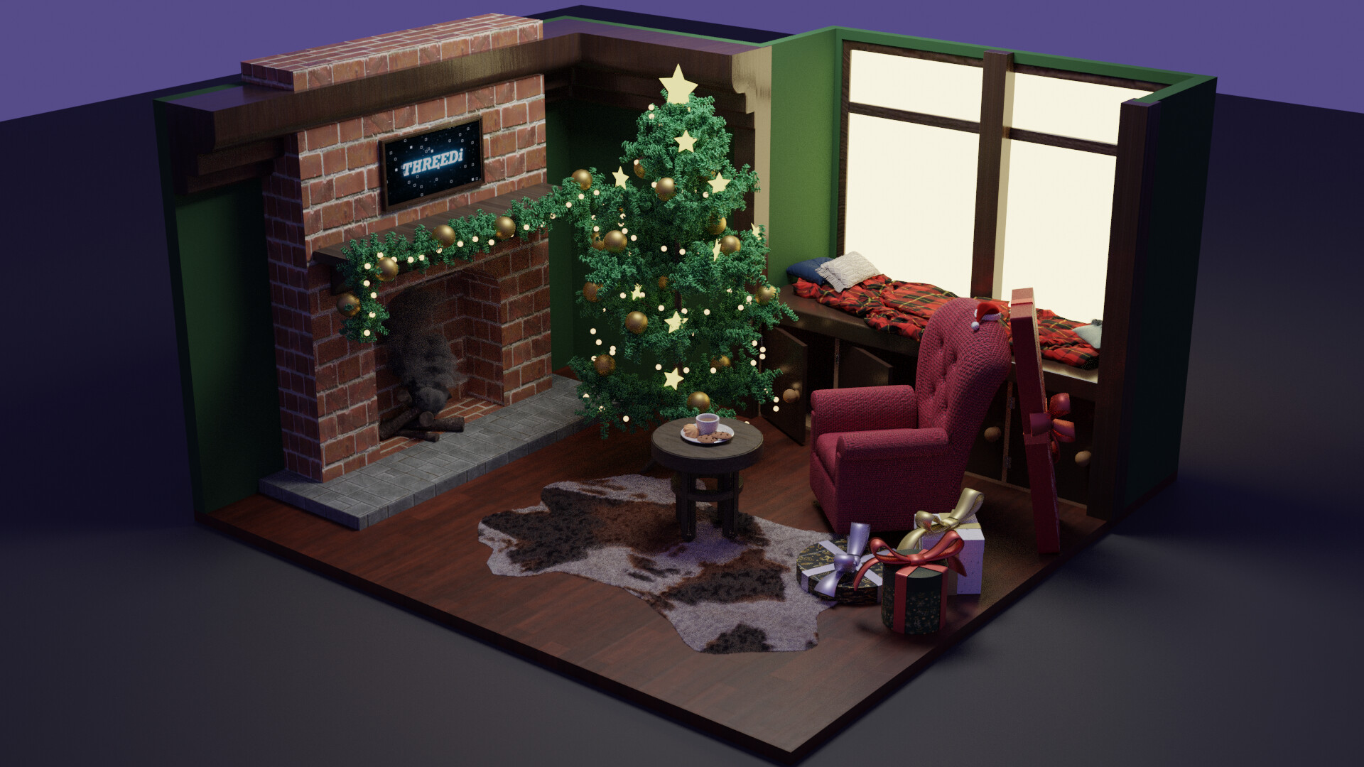 ArtStation - Christmas Room