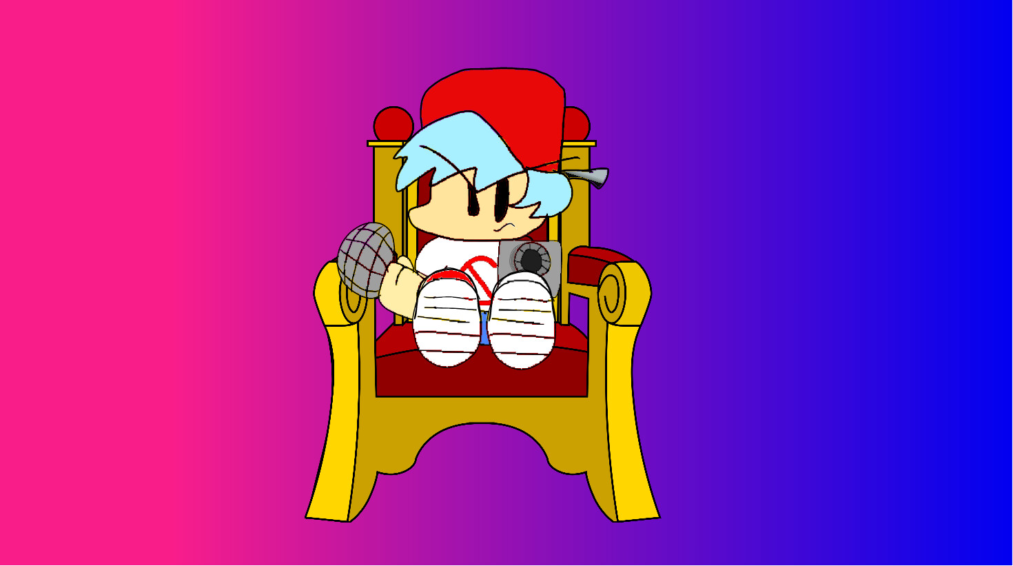 ArtStation - Boyfriend Chillin with a GUN