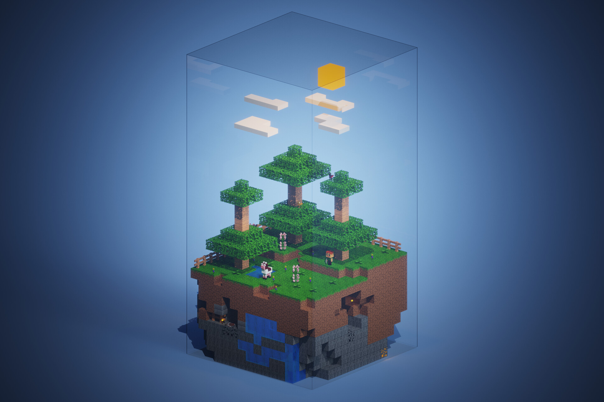 ArtStation - Minecraft mini worlds