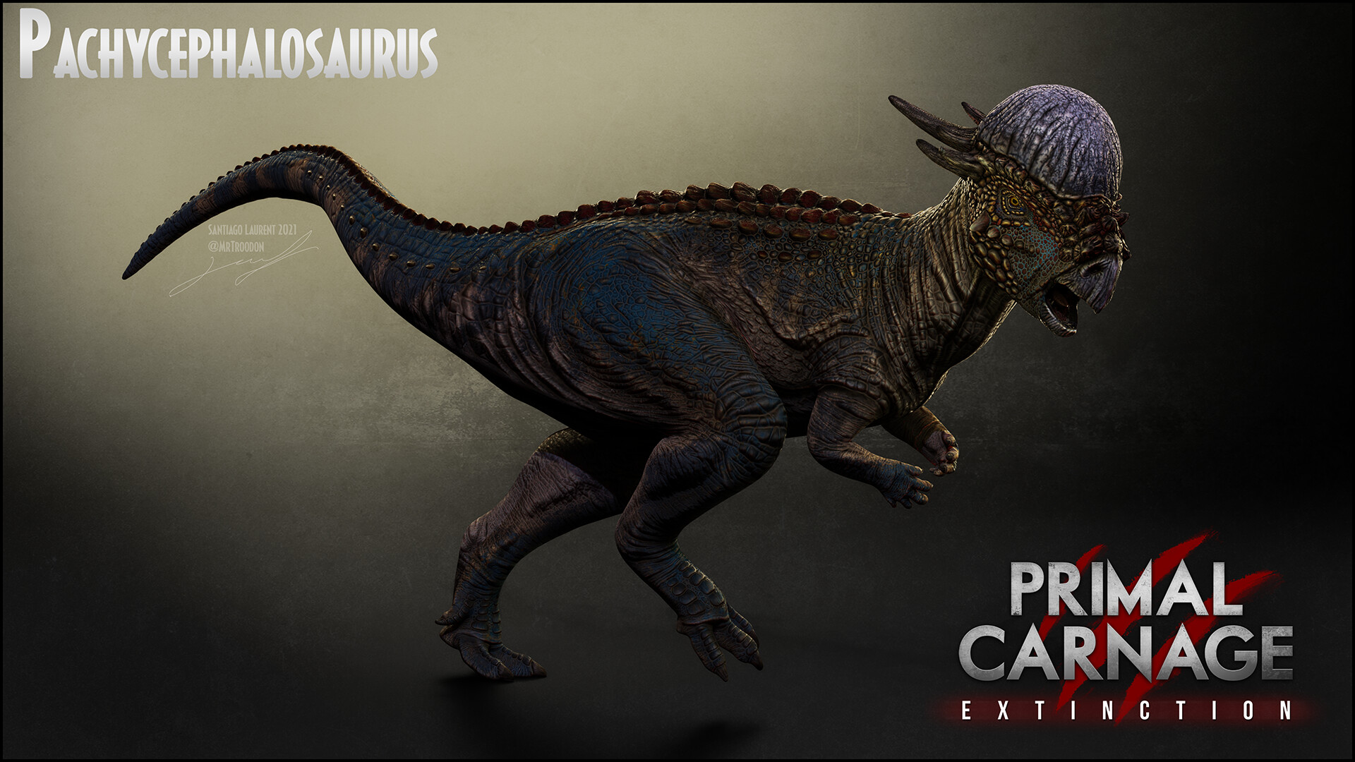 Santiago Laurent - Primal Carnage Extinction. Pachycephalosaurus