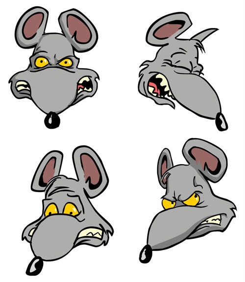 Cartoon Rat Head
