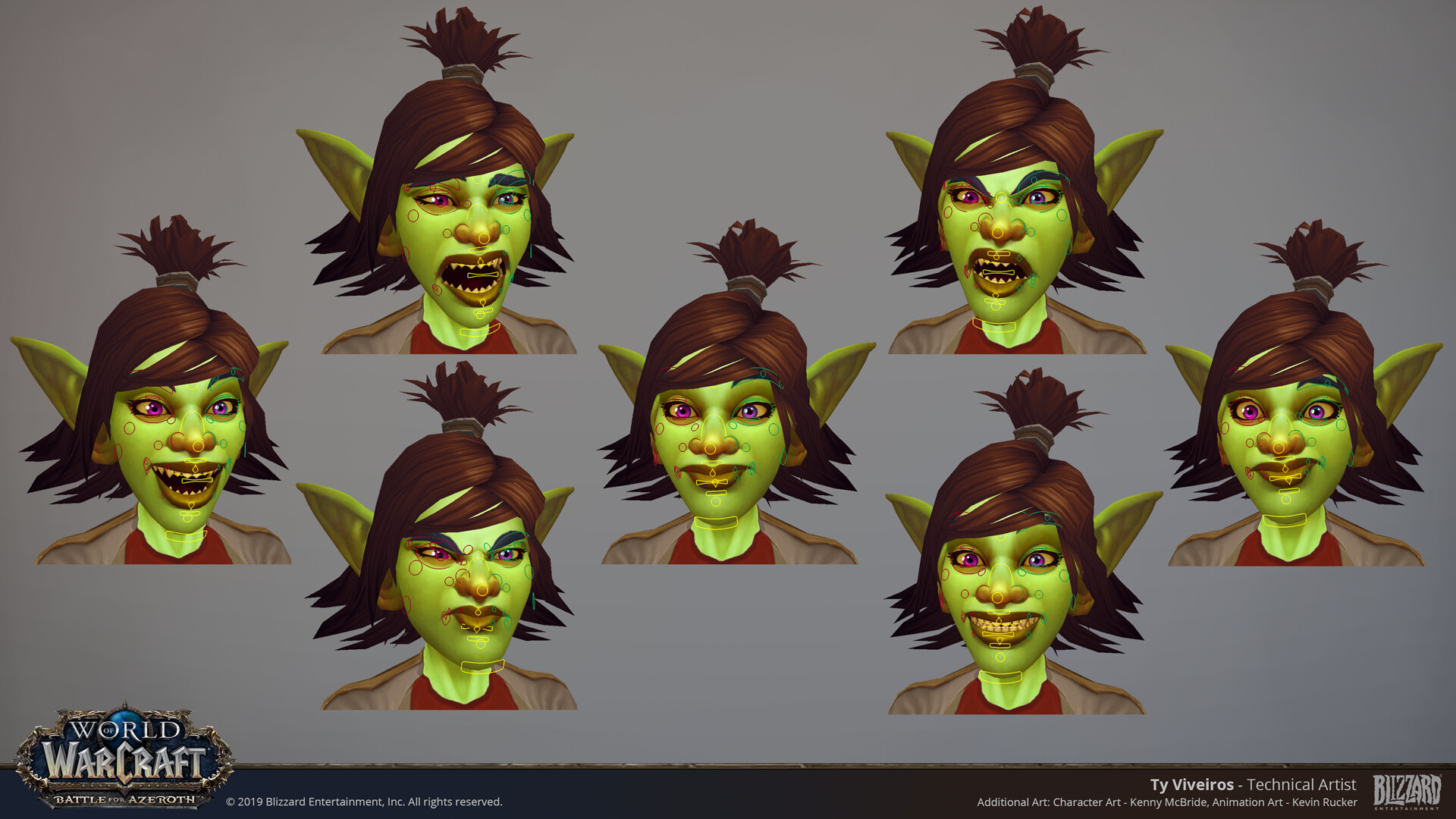Ty Viveiros - World of Warcraft: Battle for Azeroth - Goblin Face Rigs