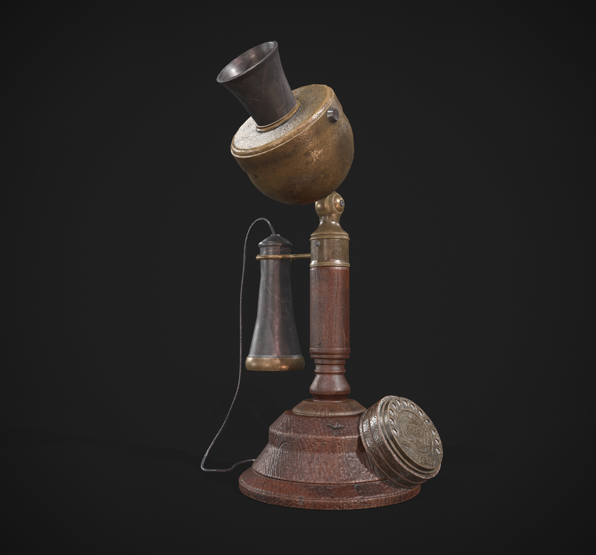 ArtStation - Old Wood Phone and Old Candlestick Phone