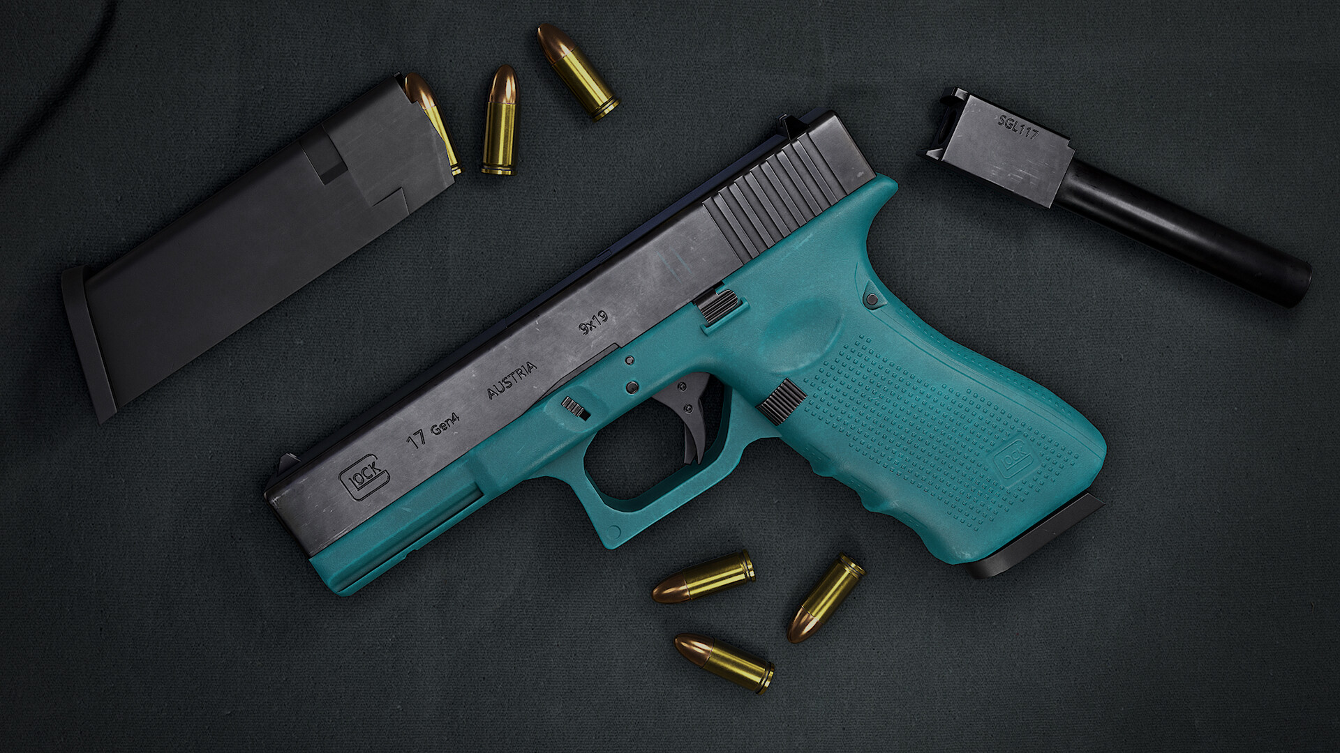 ArtStation - Glock 17 Gen 4 Tiffany Blue Pistol
