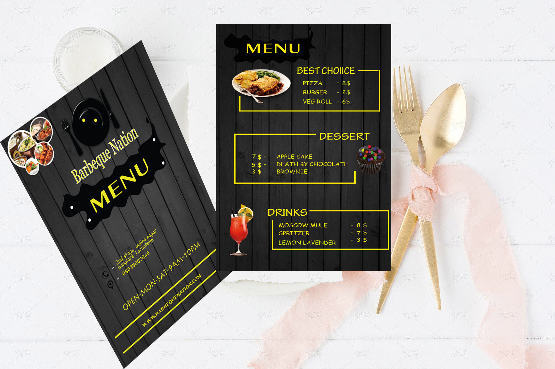 ArtStation - Menu card design