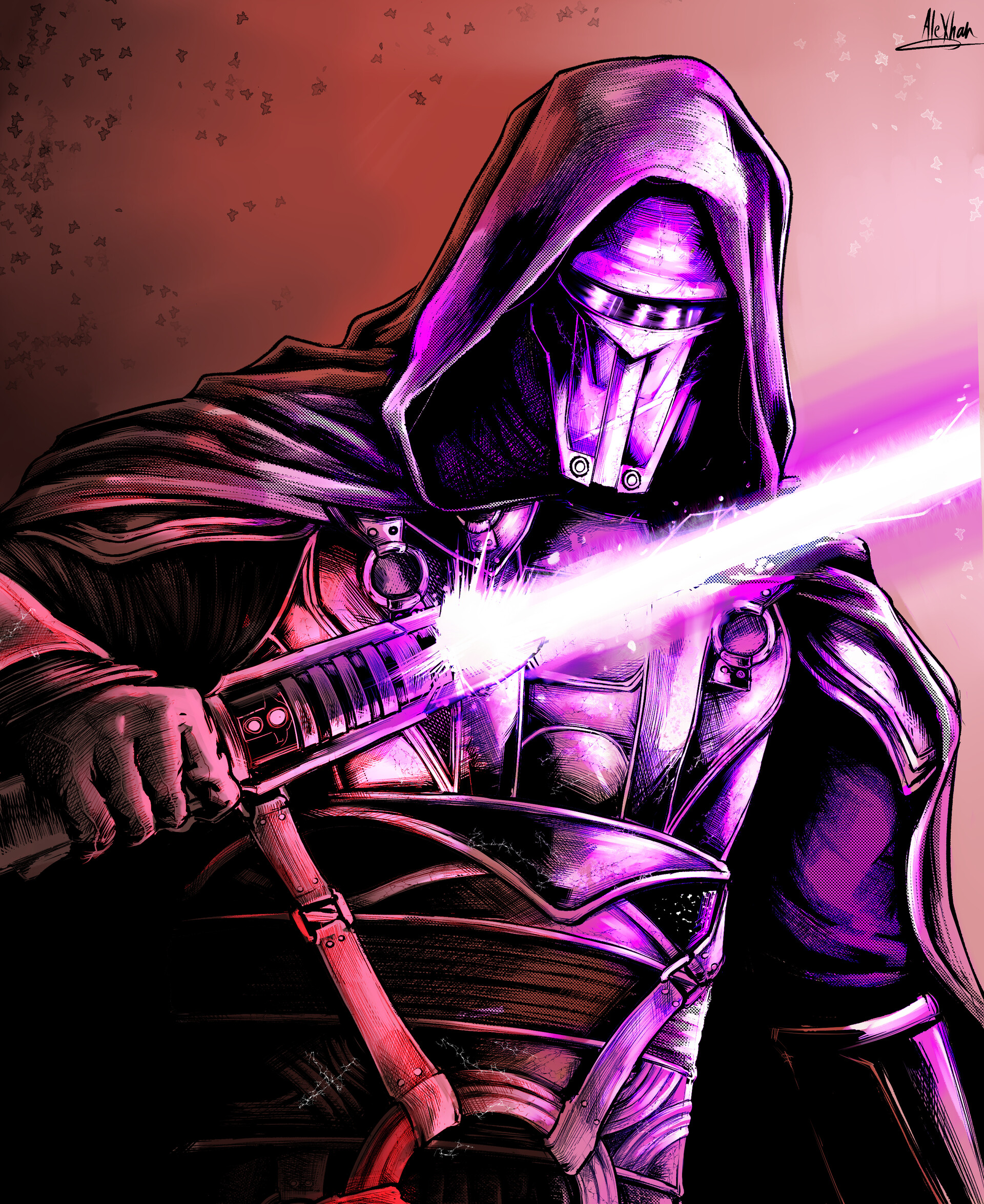 how to draw darth revan
