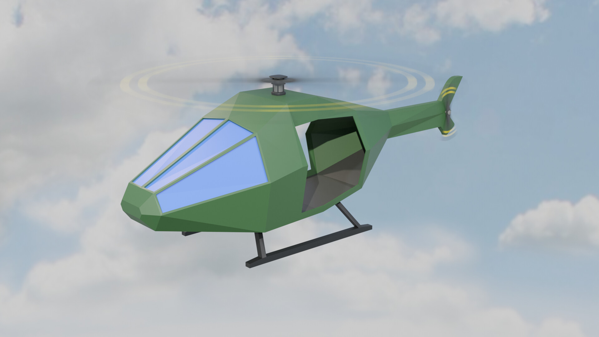 ArtStation - Low Poly Helicopter