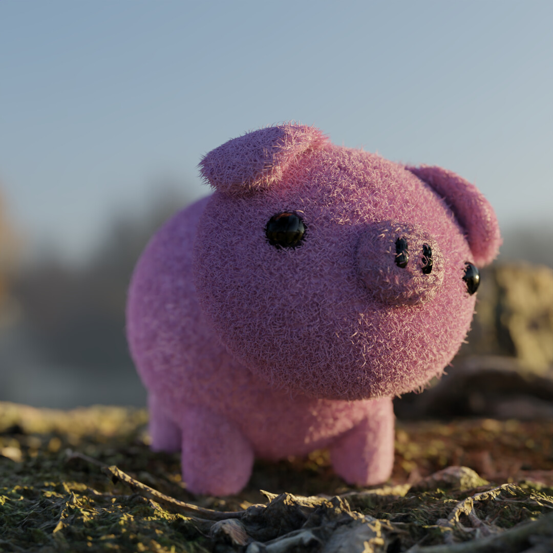 ArtStation - Small Felt Piggy