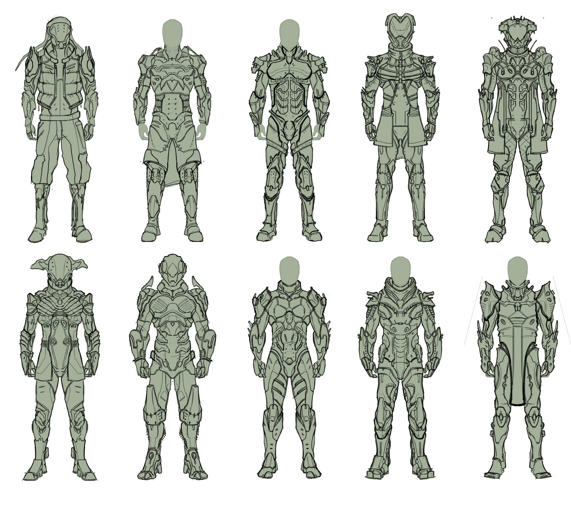 Sci Fi Armor Templates