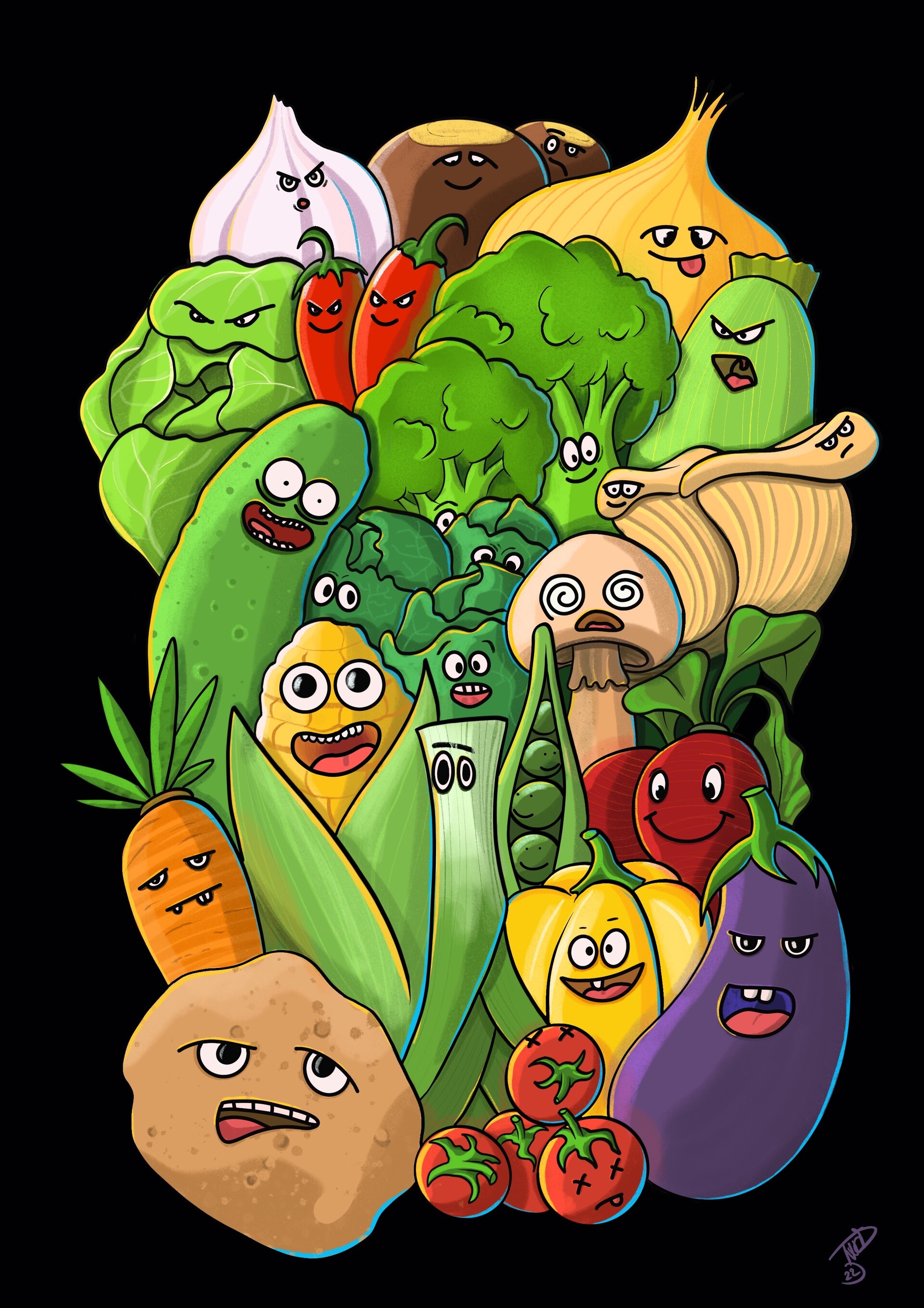 ArtStation - Veganuary doodle