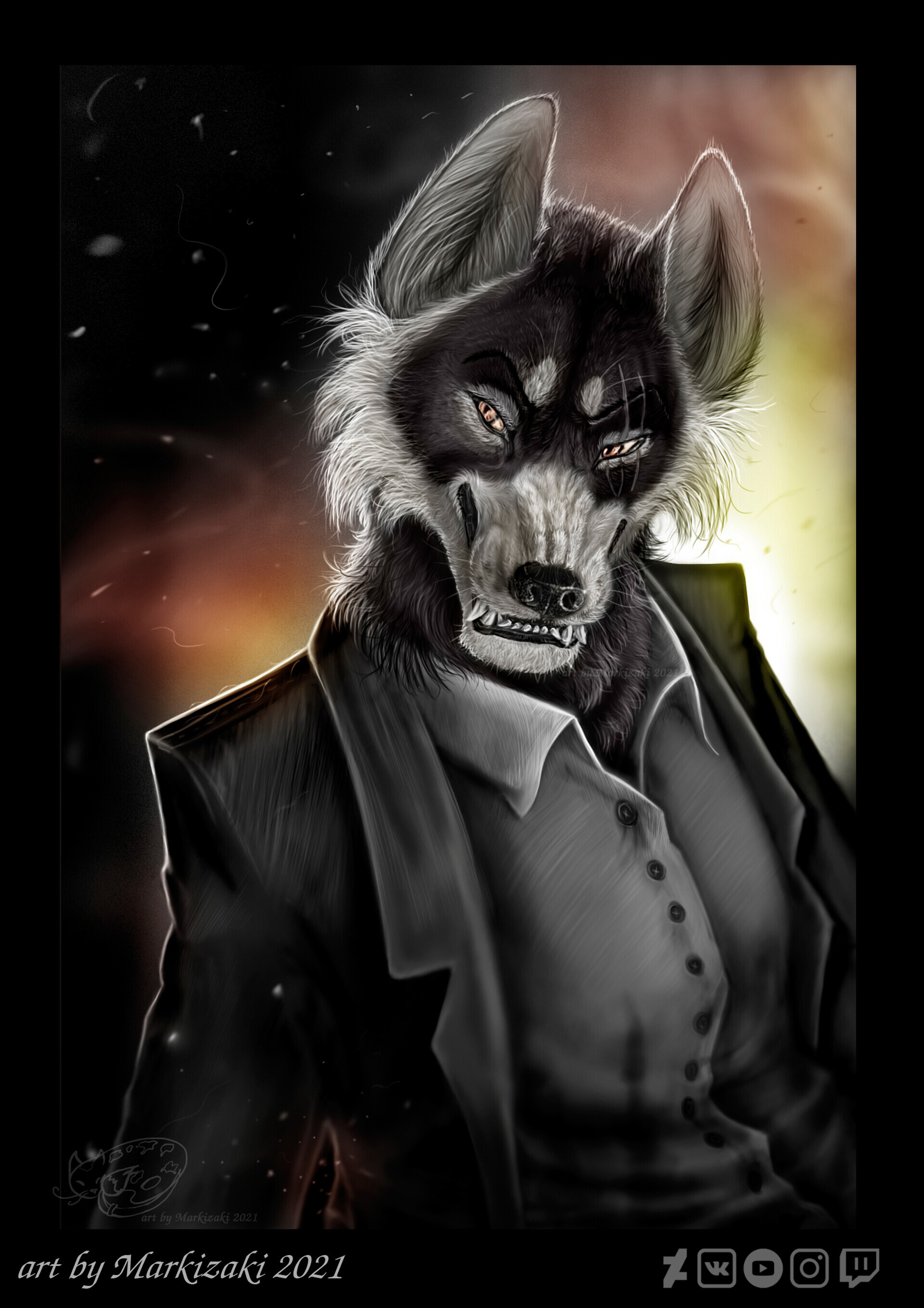 ArtStation - wolf comercional portrait