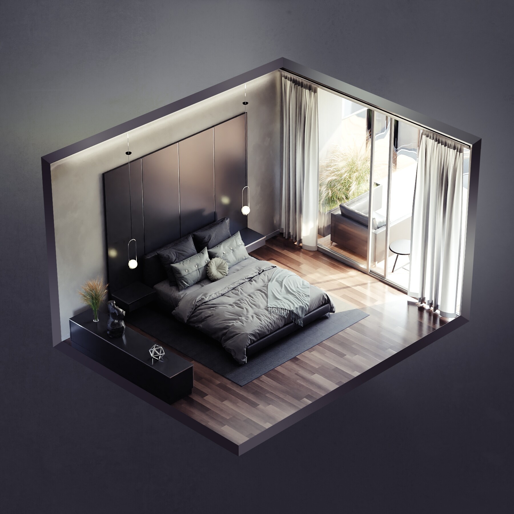 ArtStation - Isometric Bedroom